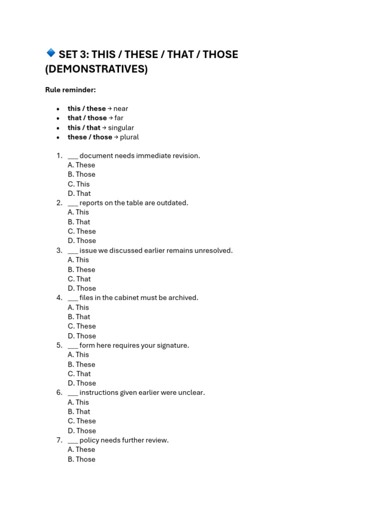? This These That Those | PDF
