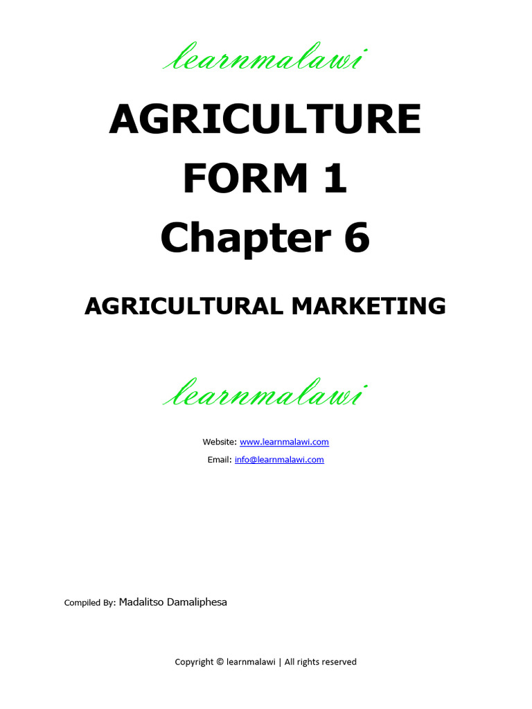 Agricultural Marketing Principles Explained | PDF | Demand | Supply ...
