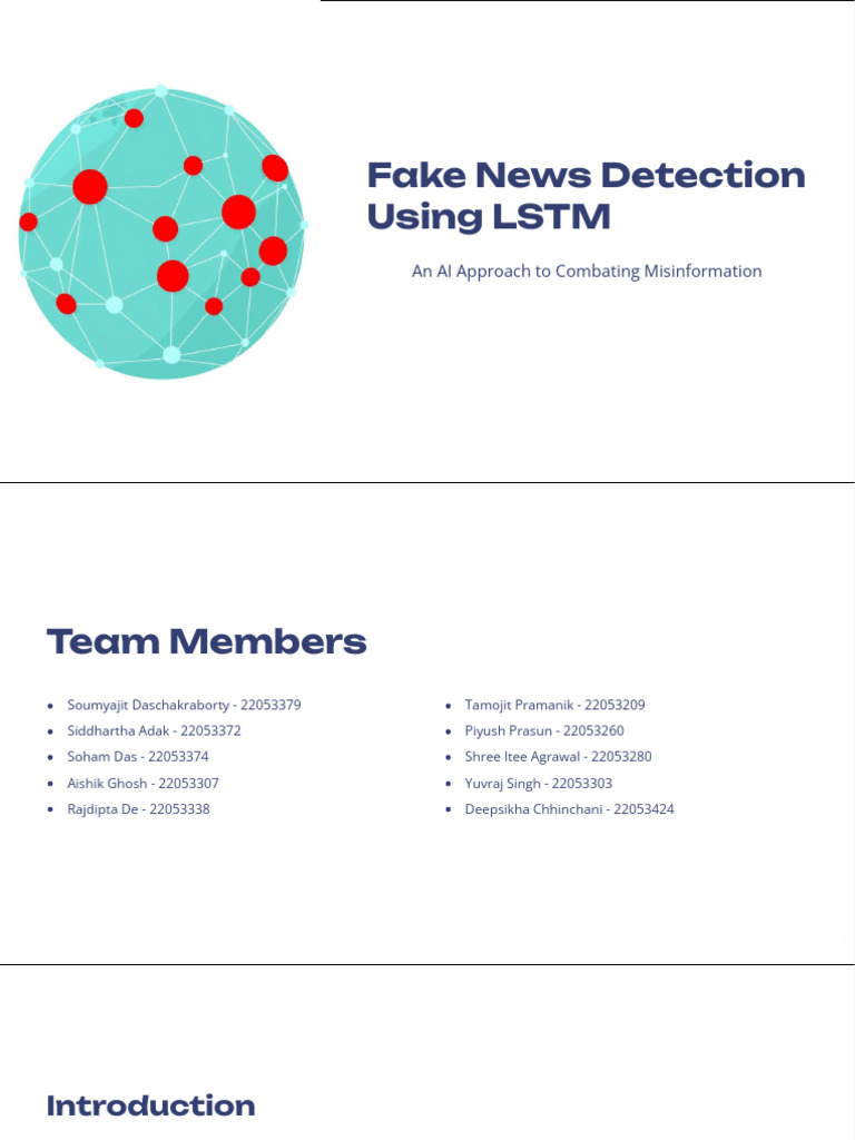 LSTM for Fake News Detection | PDF | Deep Learning | Machine Learning