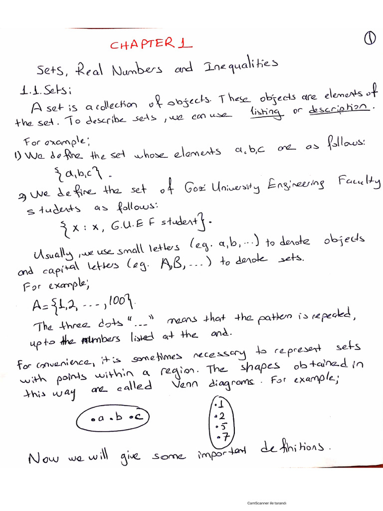 Math 101 Chapter 1 | PDF