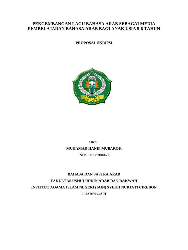 Lagu Arab untuk Pembelajaran Anak 5-6 Tahun | PDF