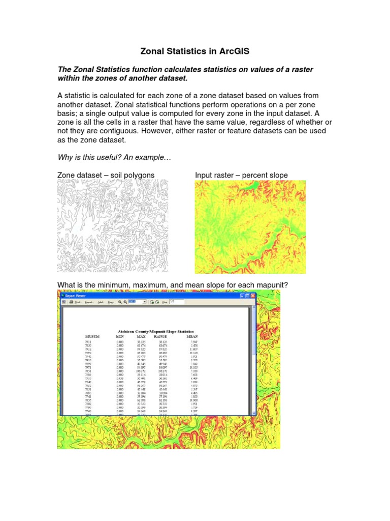 11-Zonal Statistics in ArcGIS 2009 | PDF | Arc Gis | Statistics