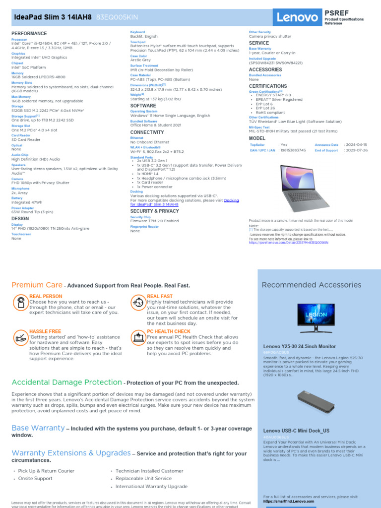 83EQ005KIN_1720792158991 | PDF | Computer Science | Personal Computing
