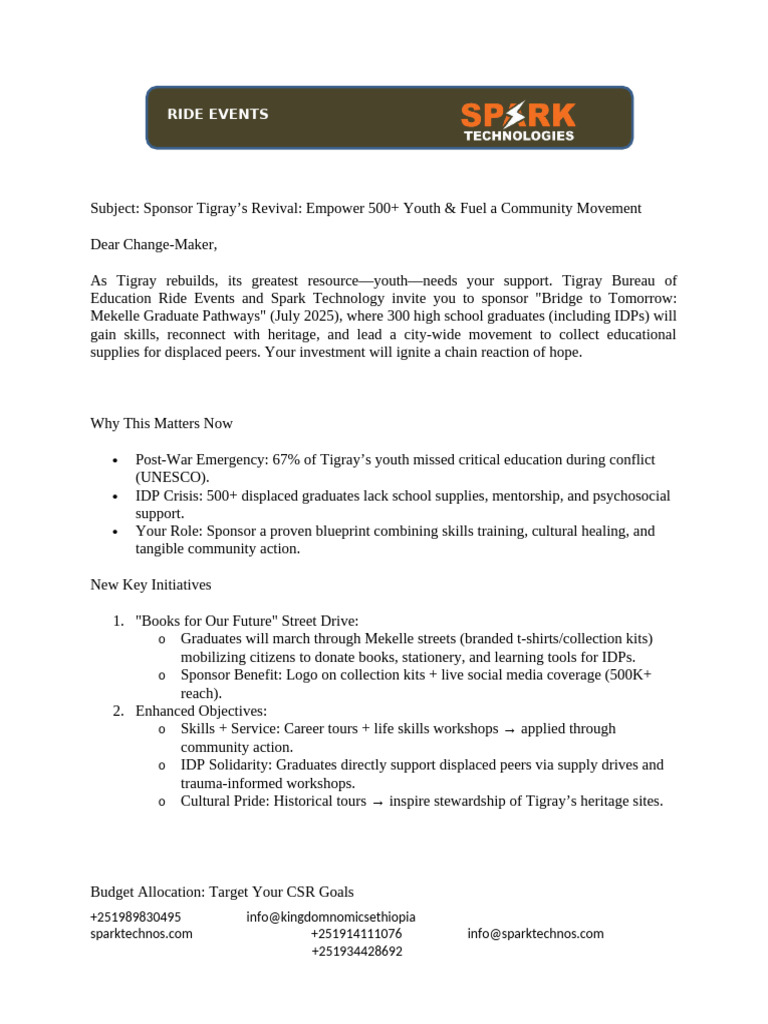 Sponsor Letter For NGOS and Large Corporations | PDF