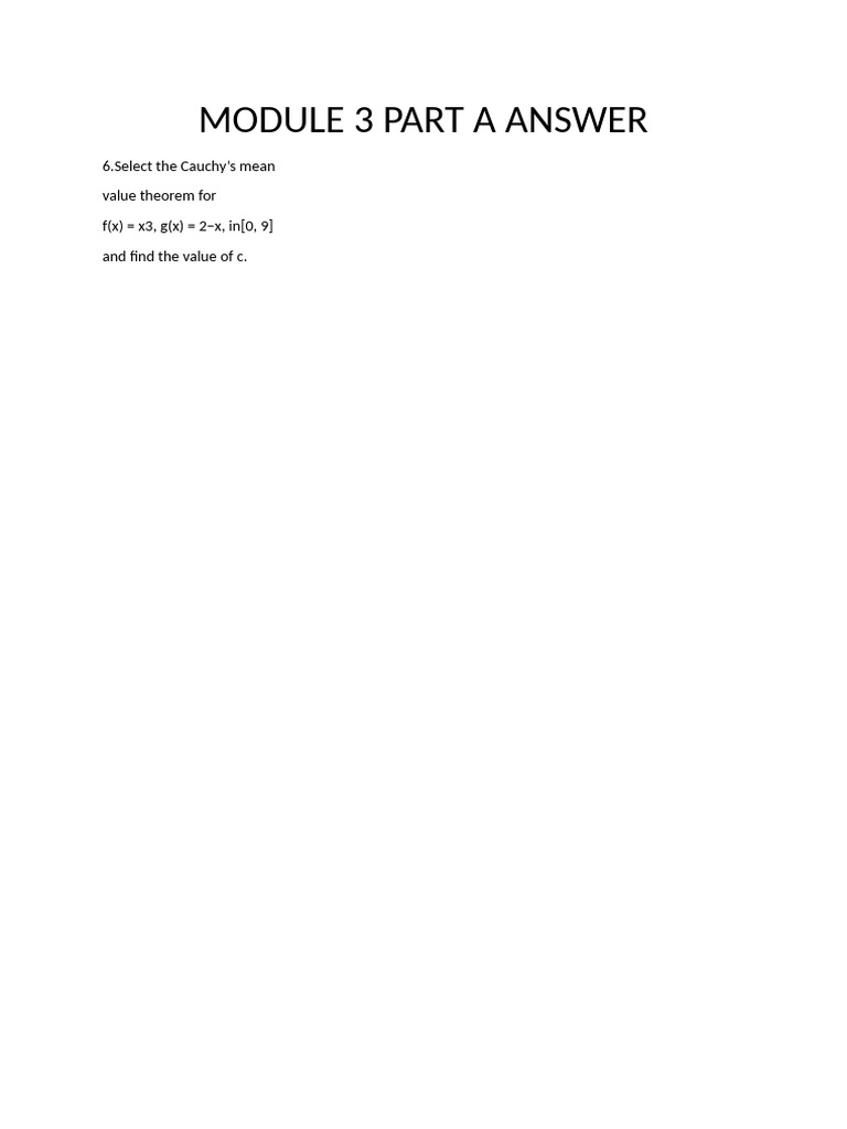 Module 3 Part a Answer | PDF | Mathematical Relations | Analytic Geometry