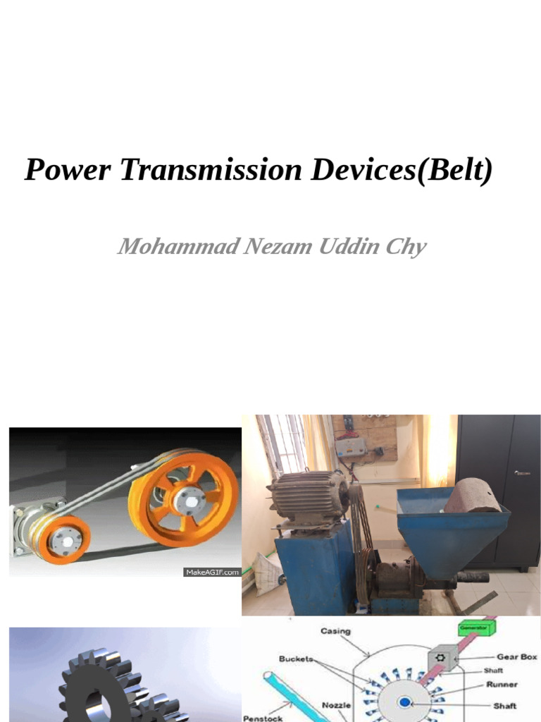 Belt Power Transmission Devices Explained | PDF | Belt (Mechanical ...