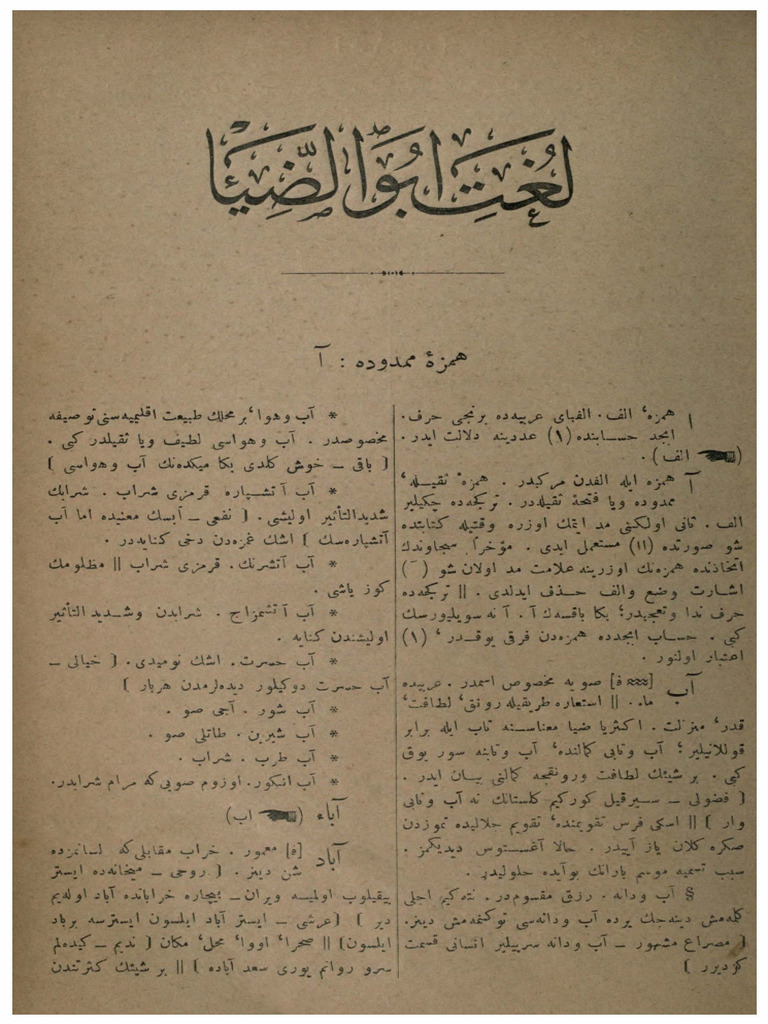 Lugat-ı Ebuzziya | PDF