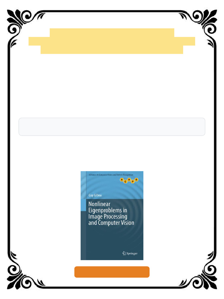 Nonlinear Eigenproblems in Image Processing and Computer Vision Guy Gilboa eBook supplementary ...