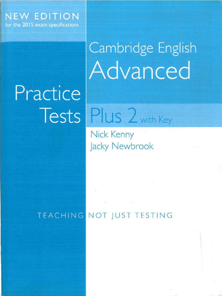 Cambridge English Advanced Practice Tests Plus 2 With Key Compressed | PDF