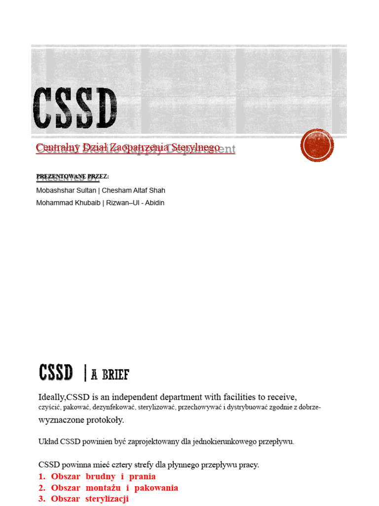 CSSD PPT Final | PDF