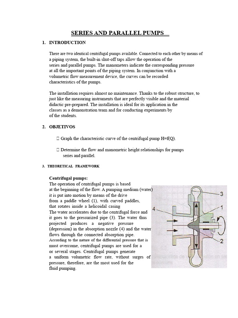 Series and Parallel Pump Operations | PDF | Pump | Flow Measurement