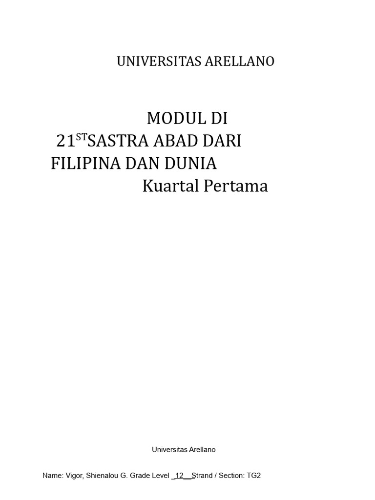Sastra Abad Ke-21 | PDF
