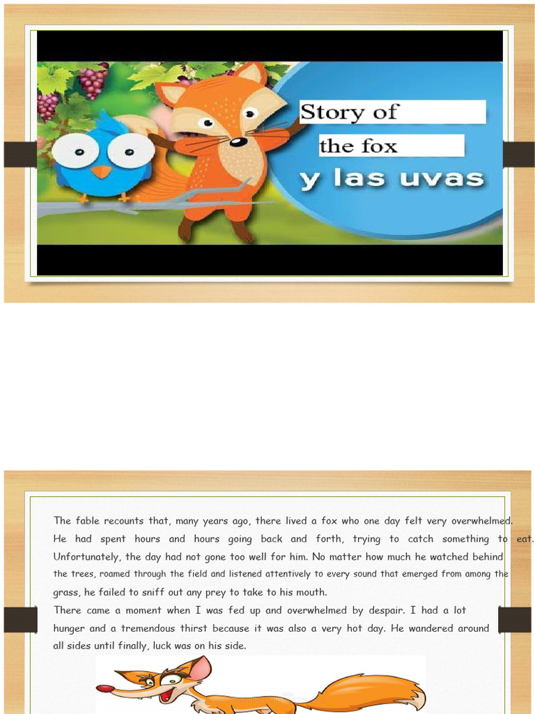 The Fox and the Grapes Fable Summary | PDF