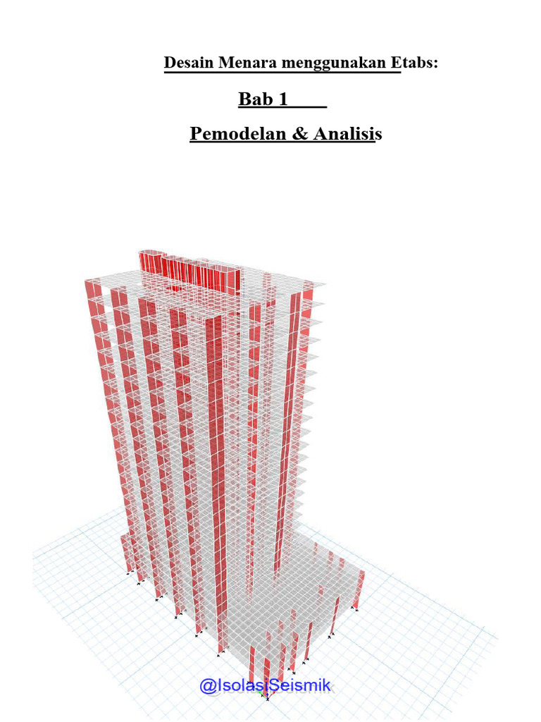 Desain Menara Menggunakan ETABS Zarrak PDF | PDF