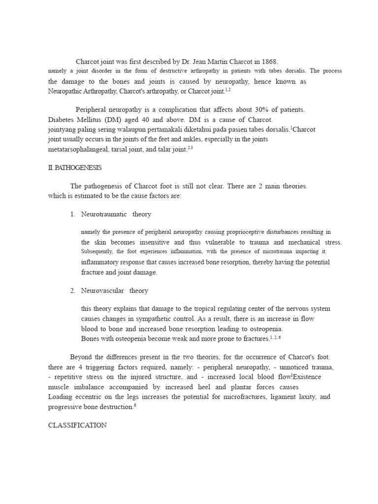 Charcot joint. | PDF | Diseases And Disorders | Medical Specialties
