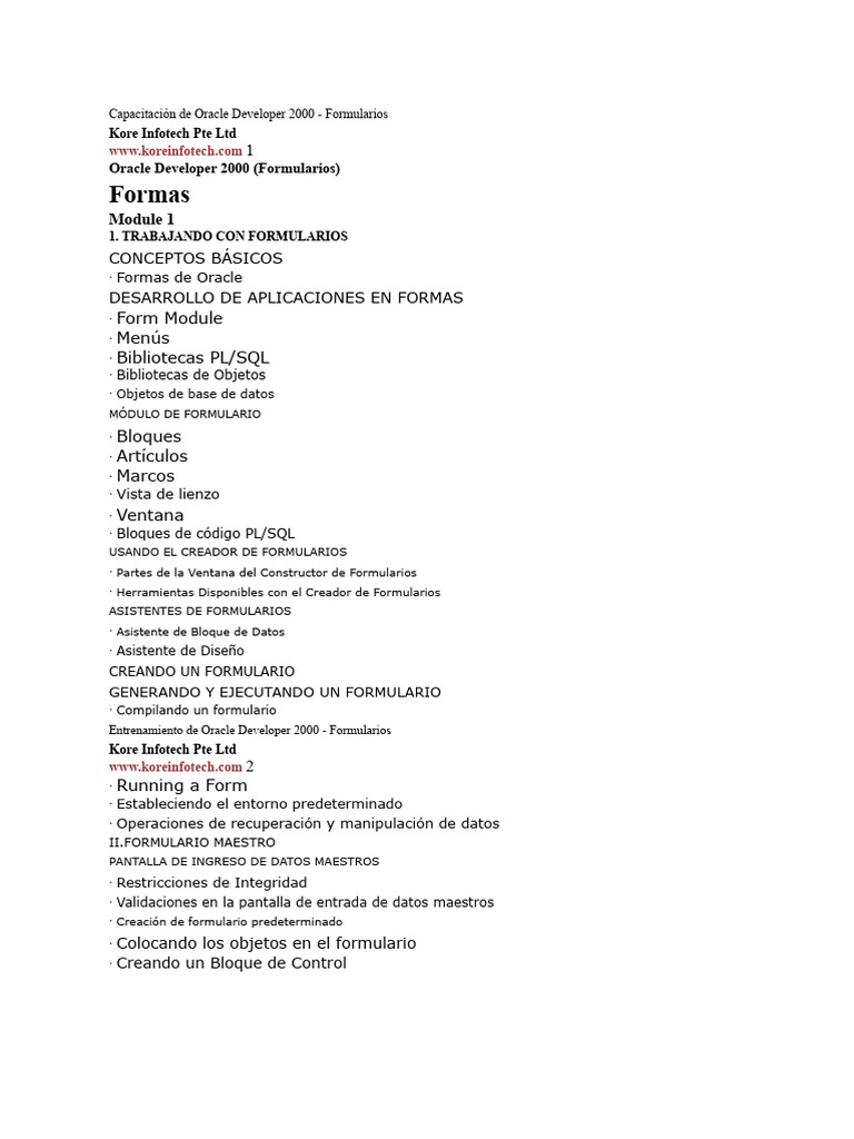 Capacitación en Oracle Developer 2000 | PDF | Pl / Sql | Biblioteca ...