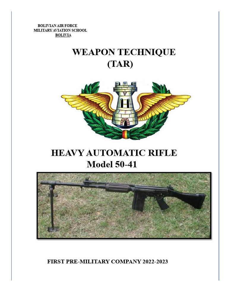 TAR - Heavy Automatic Rifle (Mod. 50-41) | PDF | Cartridge (Firearms ...