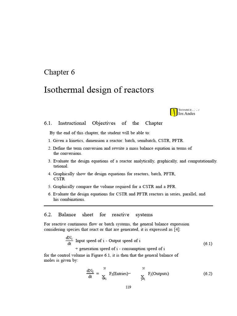 Isothermal Design of Reactors | PDF | Chemical Reactor | Applied And ...