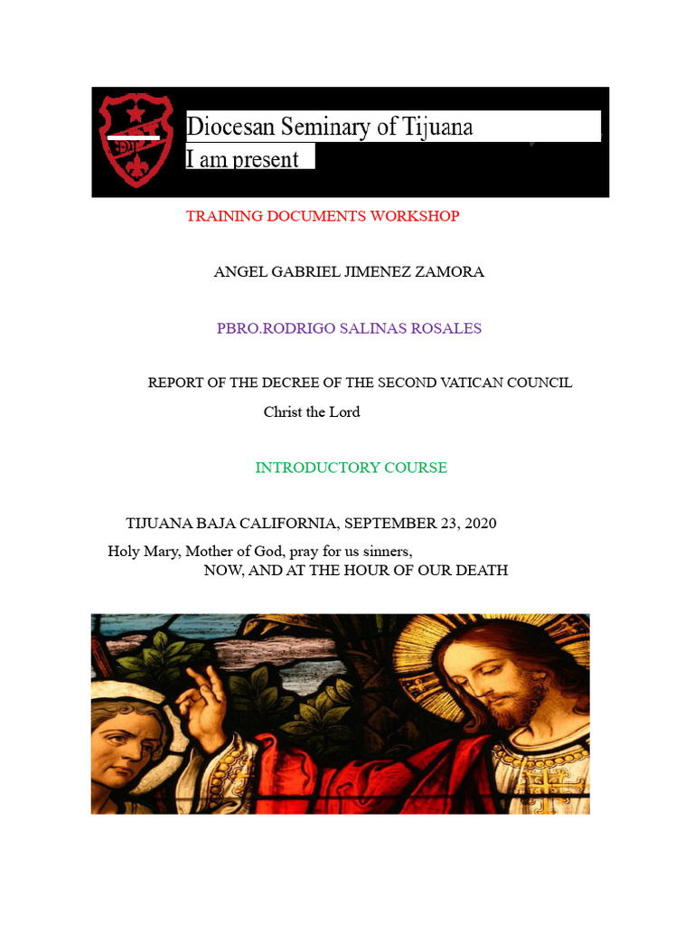 REPORT CHRISTUS DOMINUS | PDF | Bishop | Catholic Church