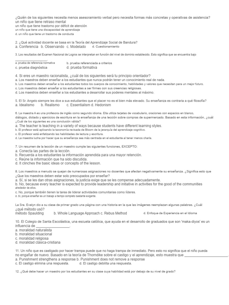 ProfEd- Examen Práctico 1 | PDF | Maestros | Enseñando