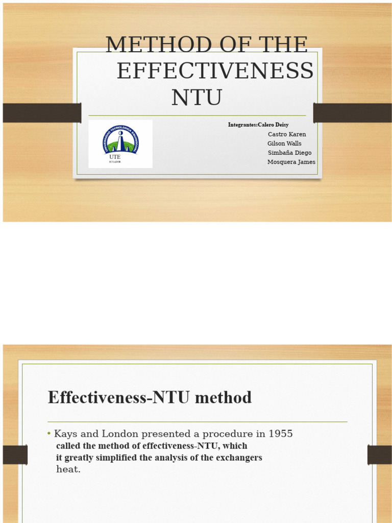 Effectiveness-NTU Method for Heat Exchangers | PDF | Heat Exchanger | Heat