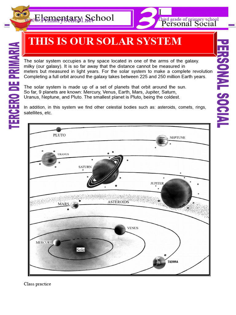 Our Solar System For Third Grade | PDF