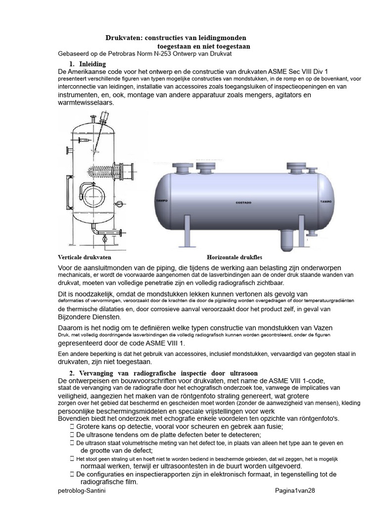 NR 13 Constructie Van Mondstukken Voor Drukvaten | PDF