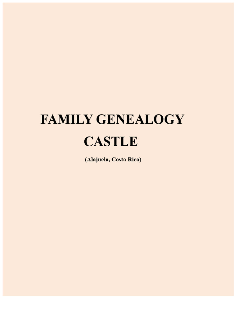 Genealogy of the Castillo Family | PDF | Genealogy | Kinship And Descent