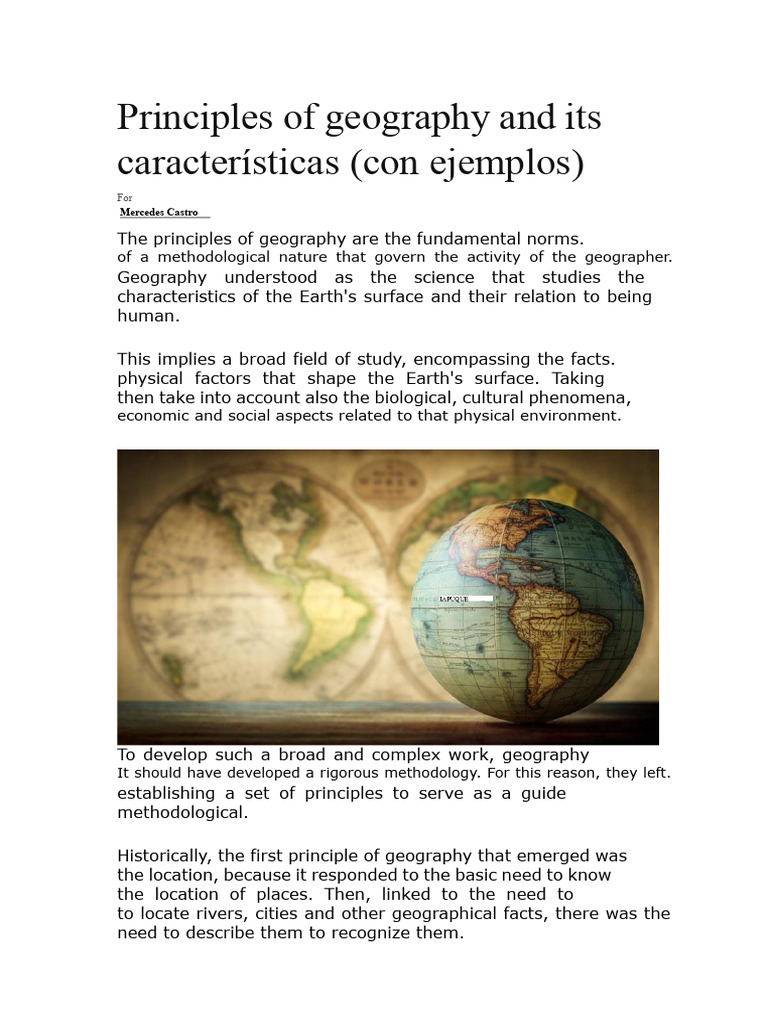 Principles of Geography Explained | PDF | Geography | Hypothesis