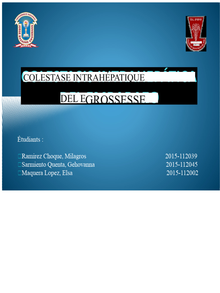 Cholestase intrahépatique de la grossesse | PDF | Grossesse | Accouchement