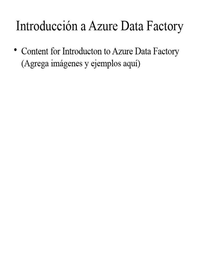 Presentación de Azure Data Factory | PDF | Informática | Ingeniería de software