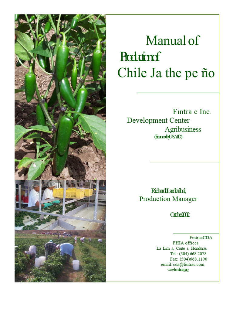 3-CDA Fintrac Production Manual Chile Jalapeño Revised 10 02 | PDF ...
