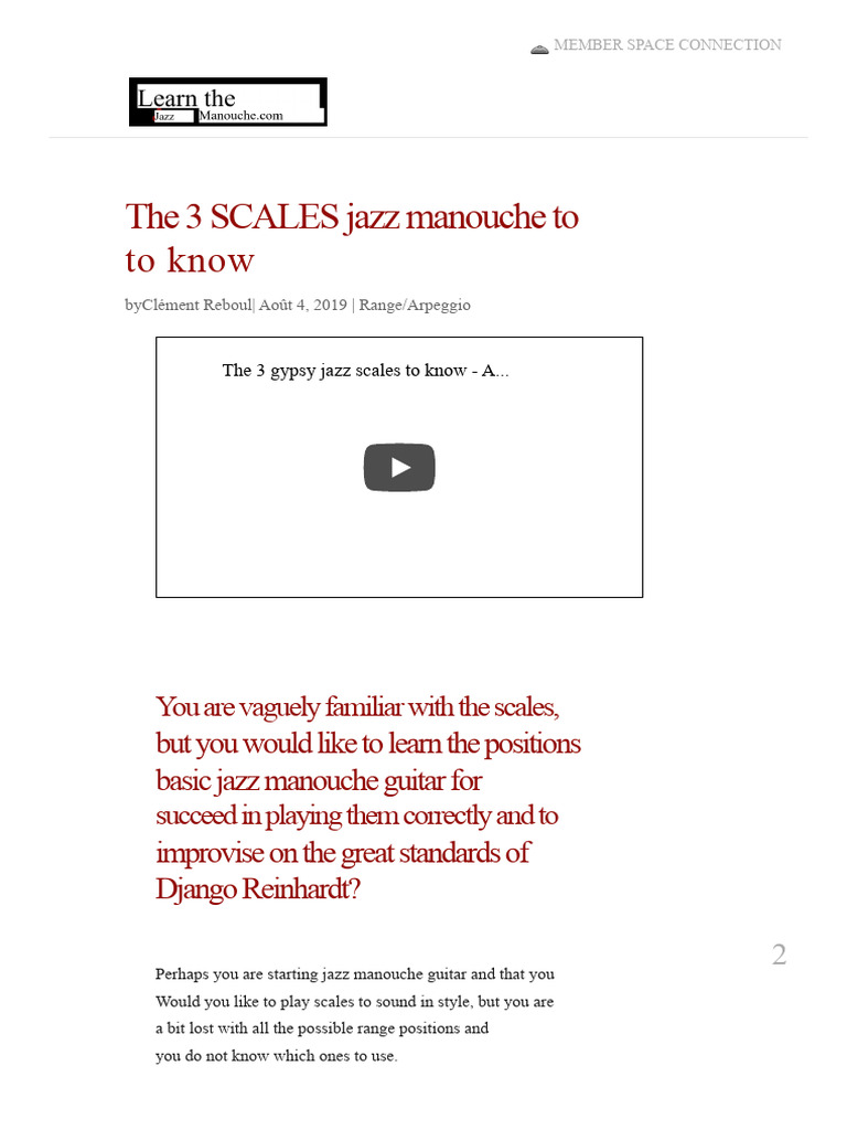 The 3 Basic Gypsy Jazz Scales To Know On Guitar | PDF | Scale (Music ...