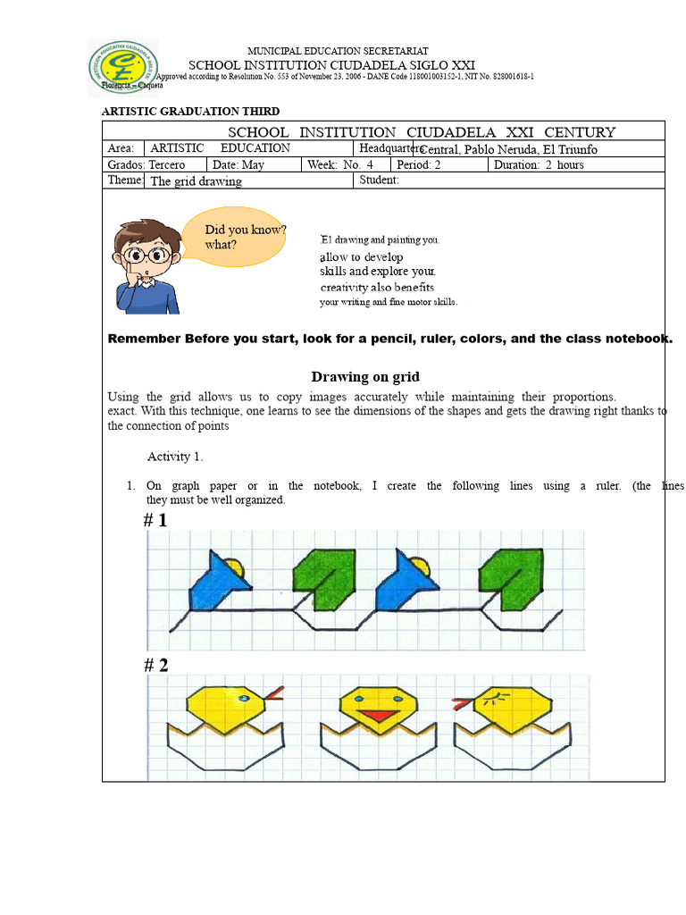 Artistic Education Activities for Third Grade | PDF | Drawing