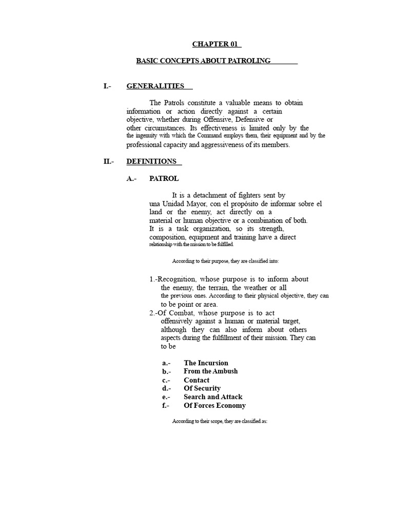 Patrol Operations: Key Concepts and Phases | PDF | Meteorology ...