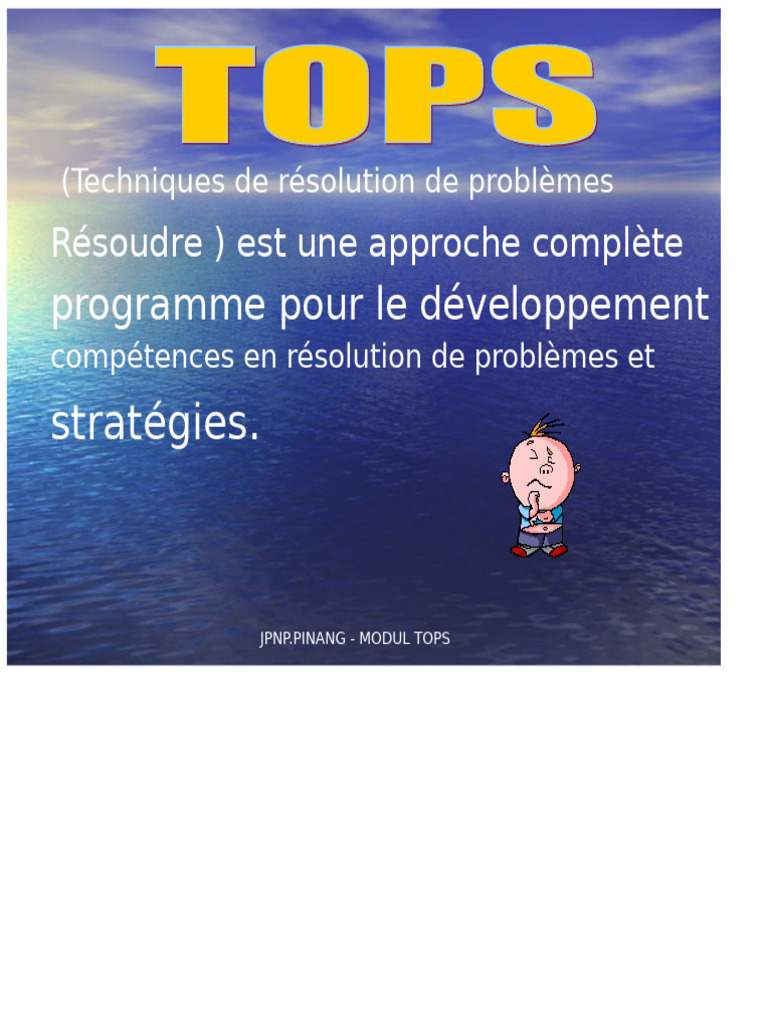 Module TOPS : Stratégies de Résolution de Problèmes | PDF