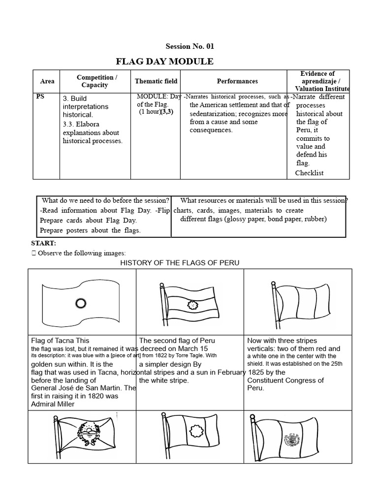 3rd JUNE - FLAG DAY MODULE | PDF | Peru | South America