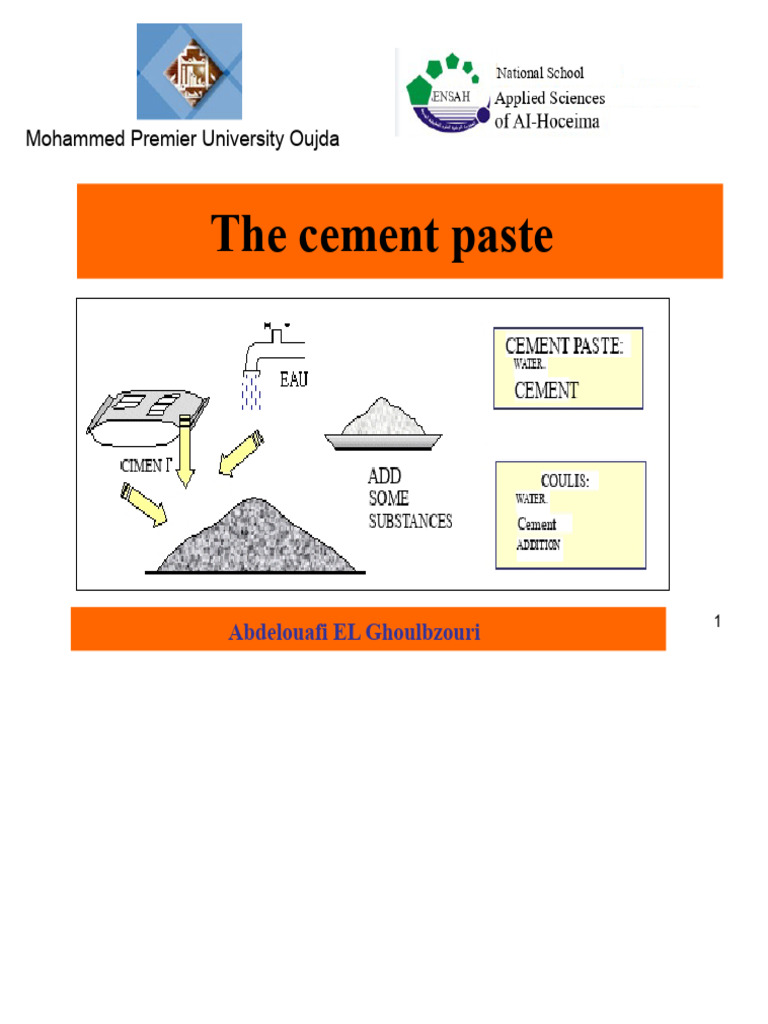 The Cement Paste | PDF | Cement | Concrete