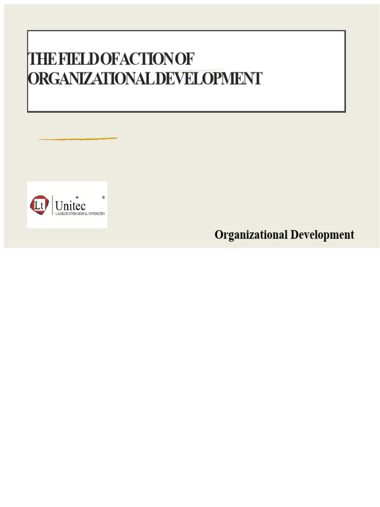 The Field of Action of The DO | PDF | Organization Development ...
