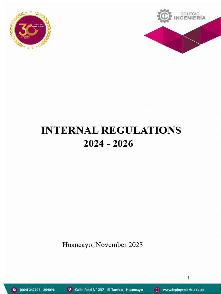 INTERNAL REGULATIONS 2020 2420-202026 | PDF | Regulatory Compliance ...