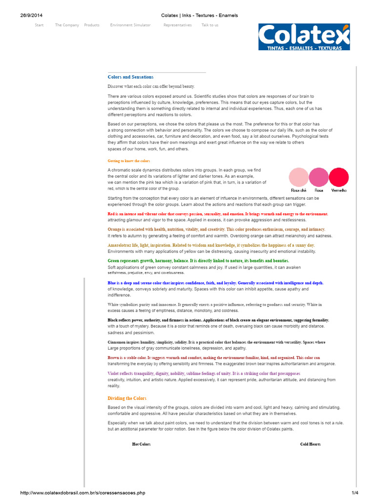 Colatex - Paints - Textures - Enamels | PDF | Color | Perception