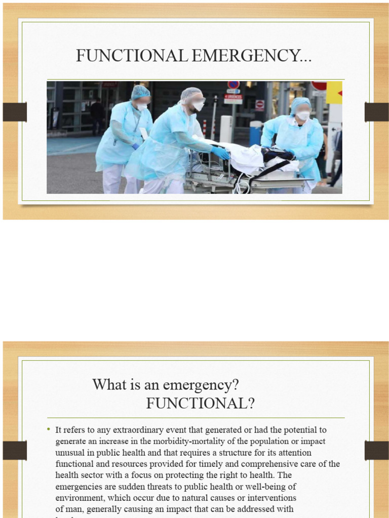 Understanding Functional Emergencies | PDF