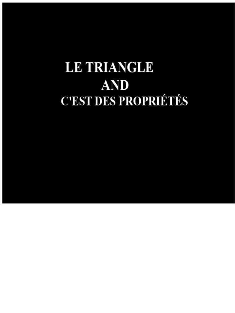 Propriétés et Types de Triangles | PDF | Triangle | Euclide