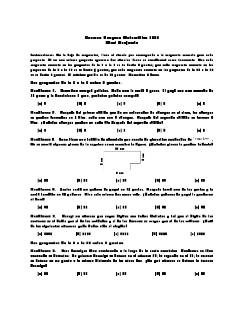 Kangaroo Mathematics Exam Level Benjamin 2005 | PDF