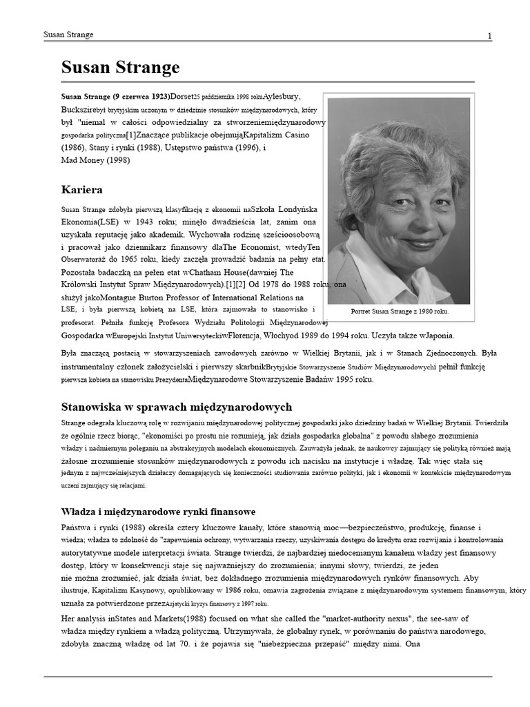 Susan Strange | PDF