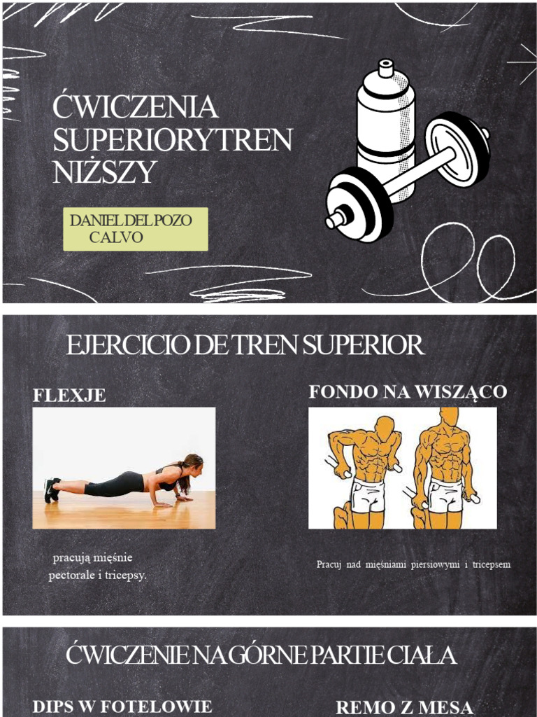 Ćwiczenia Na Górne I Dolne Partie Ciała | PDF