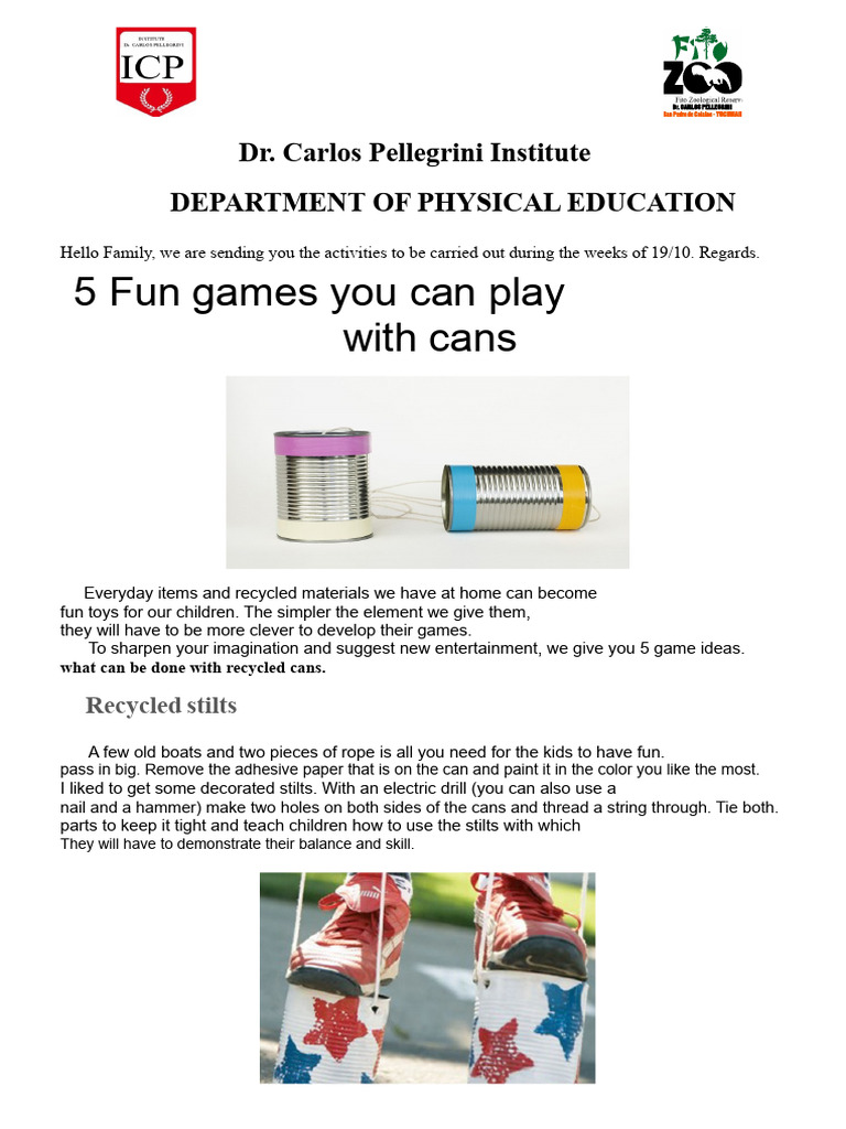 5 Fun Games You Can Play With Cans | PDF