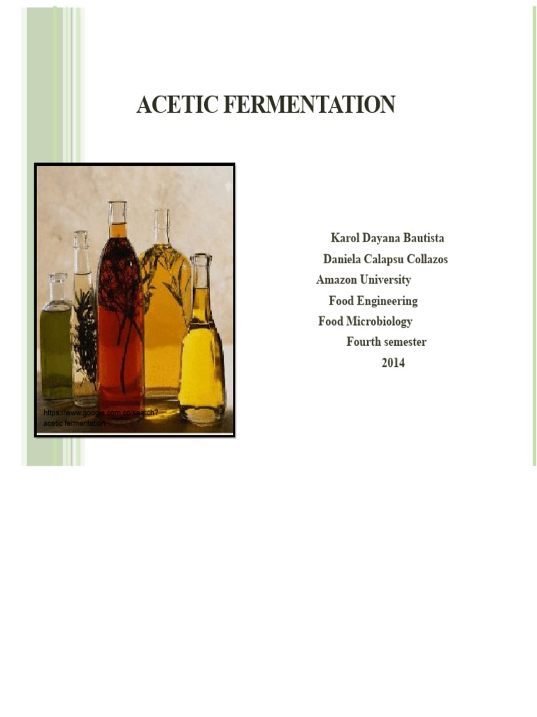 326042903 Acetic Fermentation (1) | PDF | Fermentation | Acetic Acid