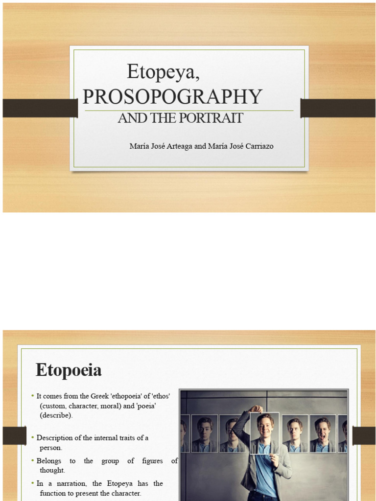 Etopeya, prosopography, and portrait.pptx | PDF