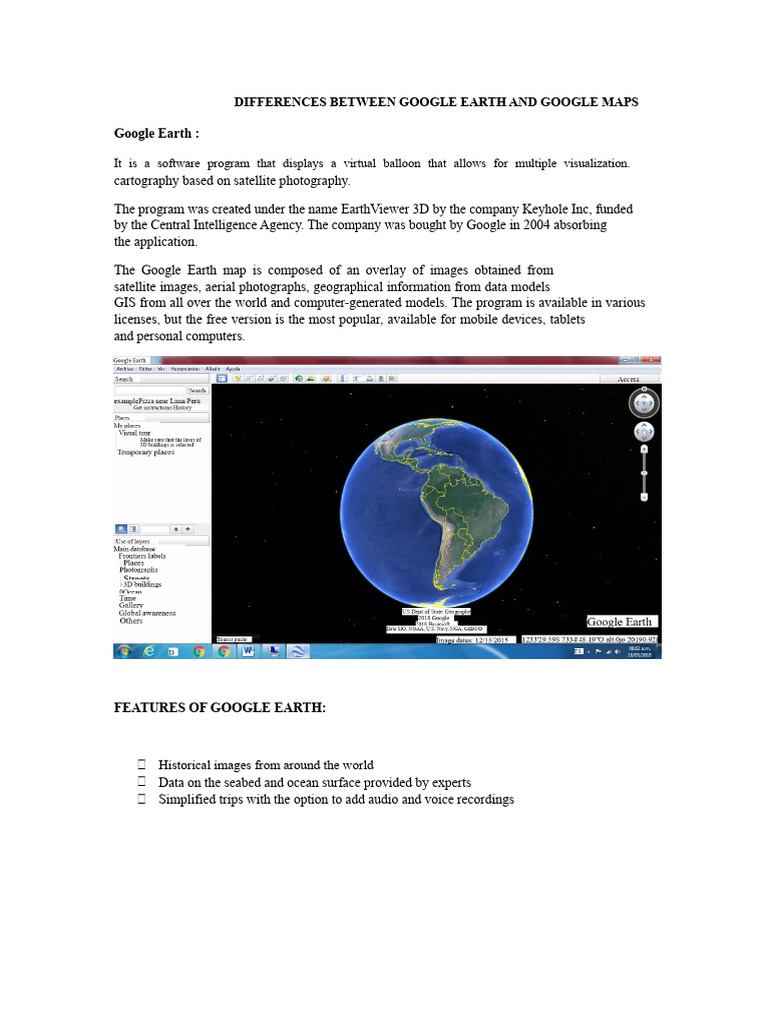 Google Earth vs Google Maps Explained | PDF | Geographic Information ...
